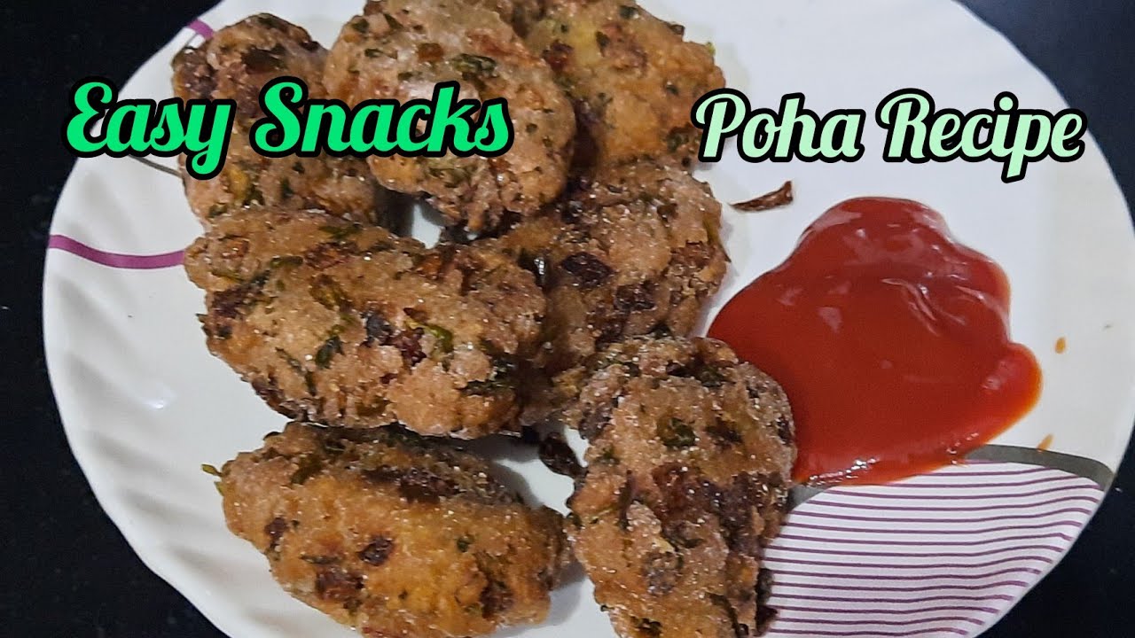 Poha Snacks Recipe | Easy And Crunchy Snacks | Poha Cutlet ...