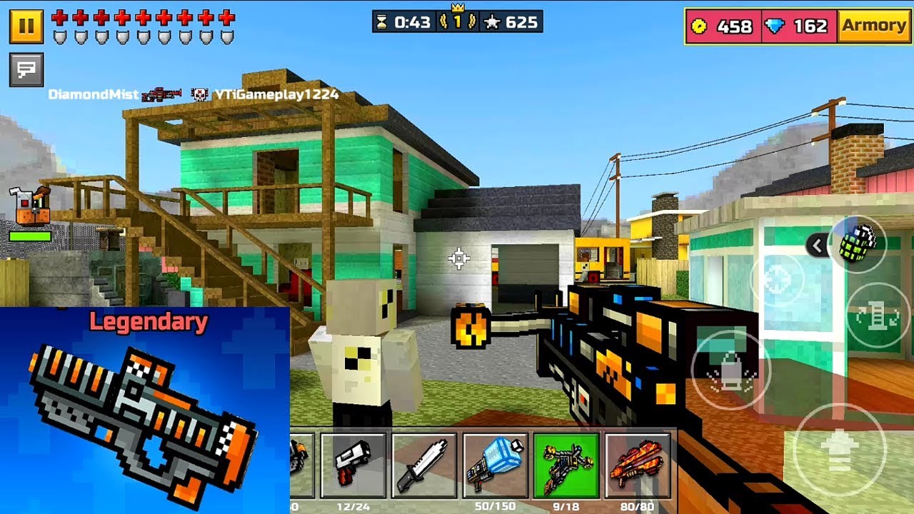 Pixel Gun 3D Android iOS Gameplay - New Impulse Rifle - Nuclear City - YouTube