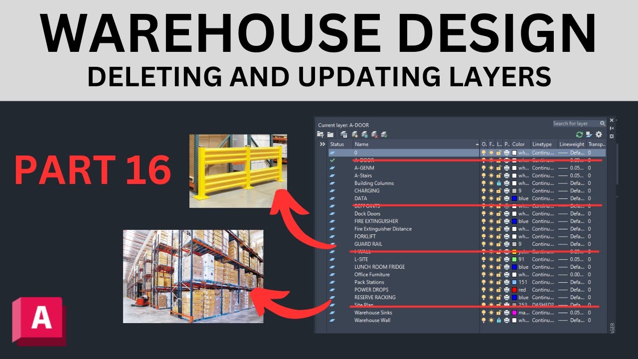 DELETING & UPDATING LAYERS AutoCAD - Warehouse Design (Pt. 16) - YouTube DELETING & UPDATING LAYERS AutoCAD - Warehouse Design (Pt. 16) - YouTube