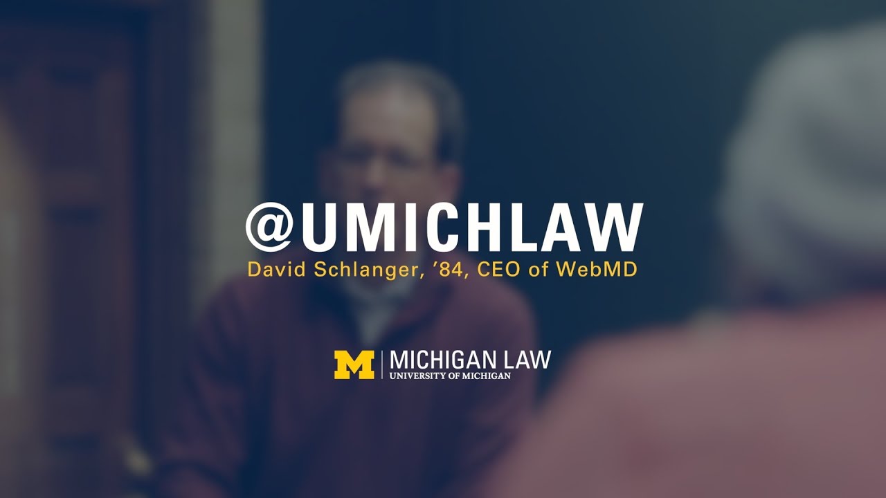 David Schlanger: The JD at the Helm of WebMD - YouTube