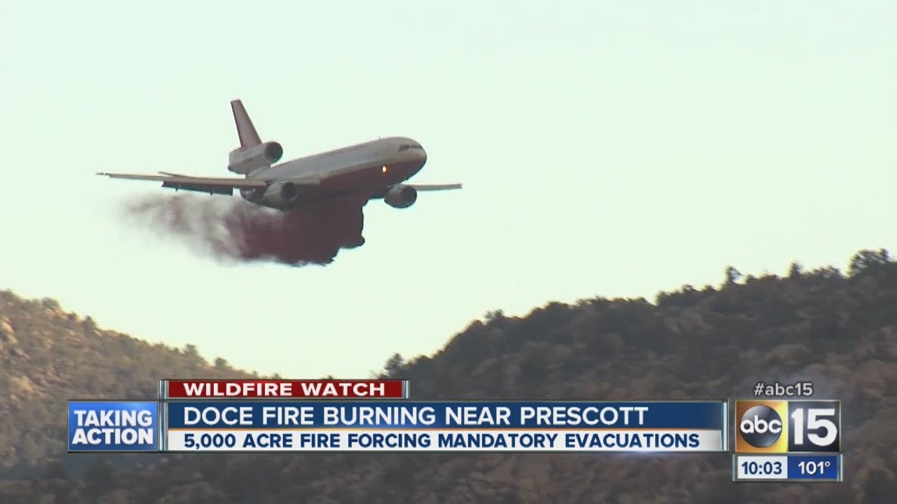 Doce fire threatens Prescott - YouTube