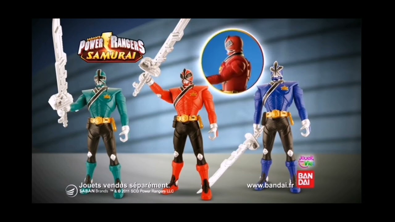 French Bandai Power Rangers Samurai & Super Samurai toy commercials ...