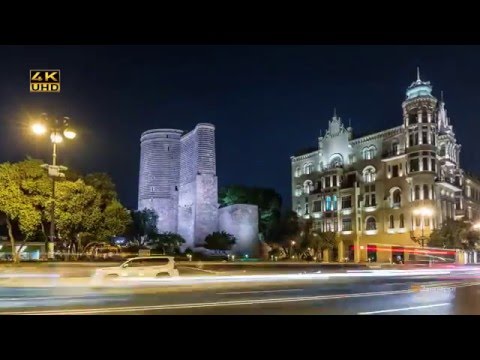 Azerbaycan'ın başkenti Bakü! (Time Lapse)