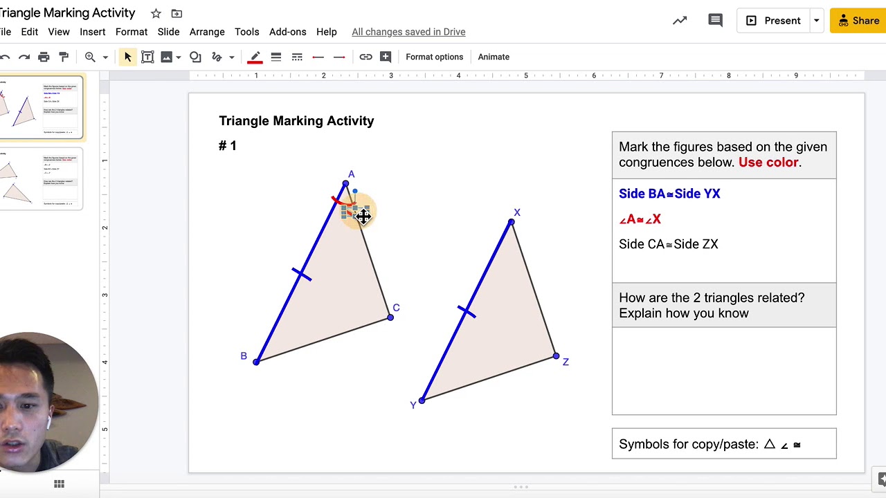 Math 1 - Triangle Marking Activity - YouTube