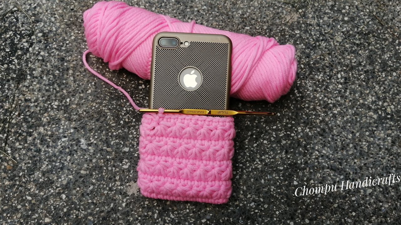 Tutorial crochet phone bag pattern for beginner - YouTube
