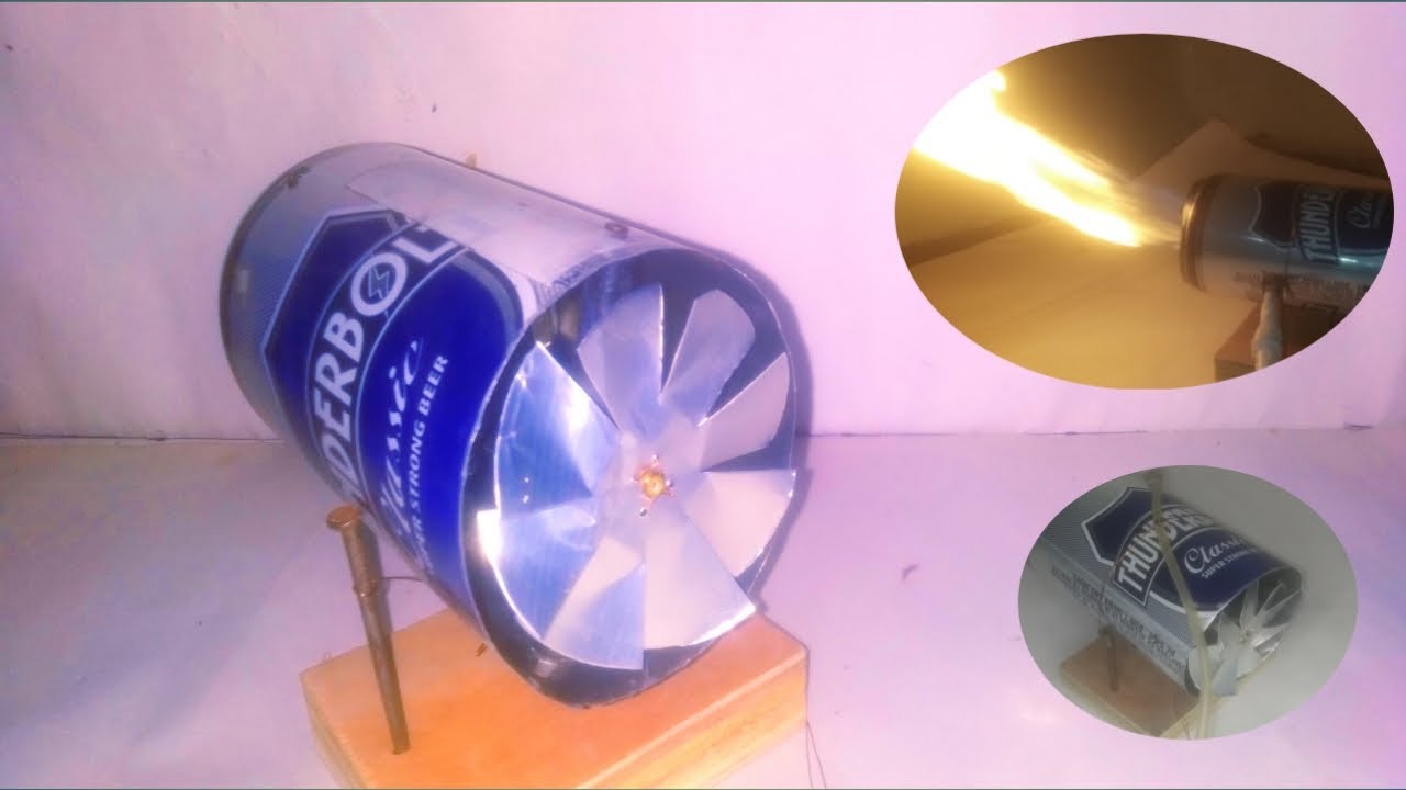How to make jet engine using thunderbolt classic super strong beer can ...