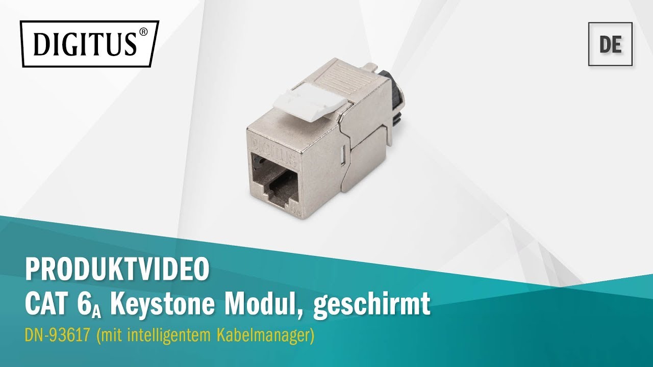 DIGITUS® CAT 6A Keystone Modul, geschirmt, werkzeuglos, intelligenter ...