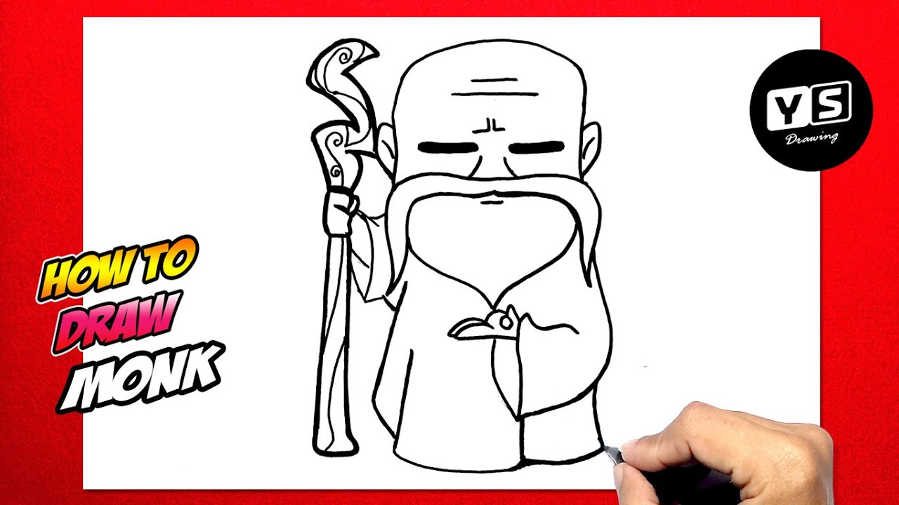 How to draw a Monk - YouTube