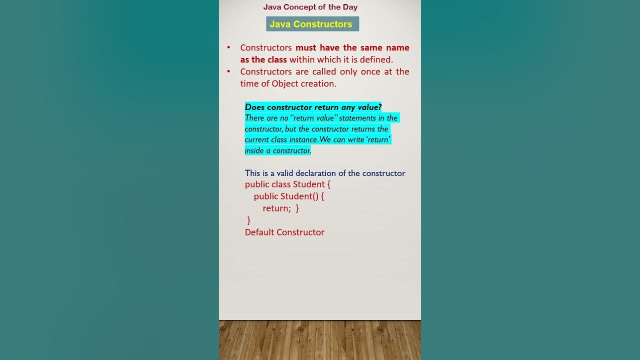Java Constructors explained, constructor types #javaconcepts #corejava #javainterviewquestions ...
