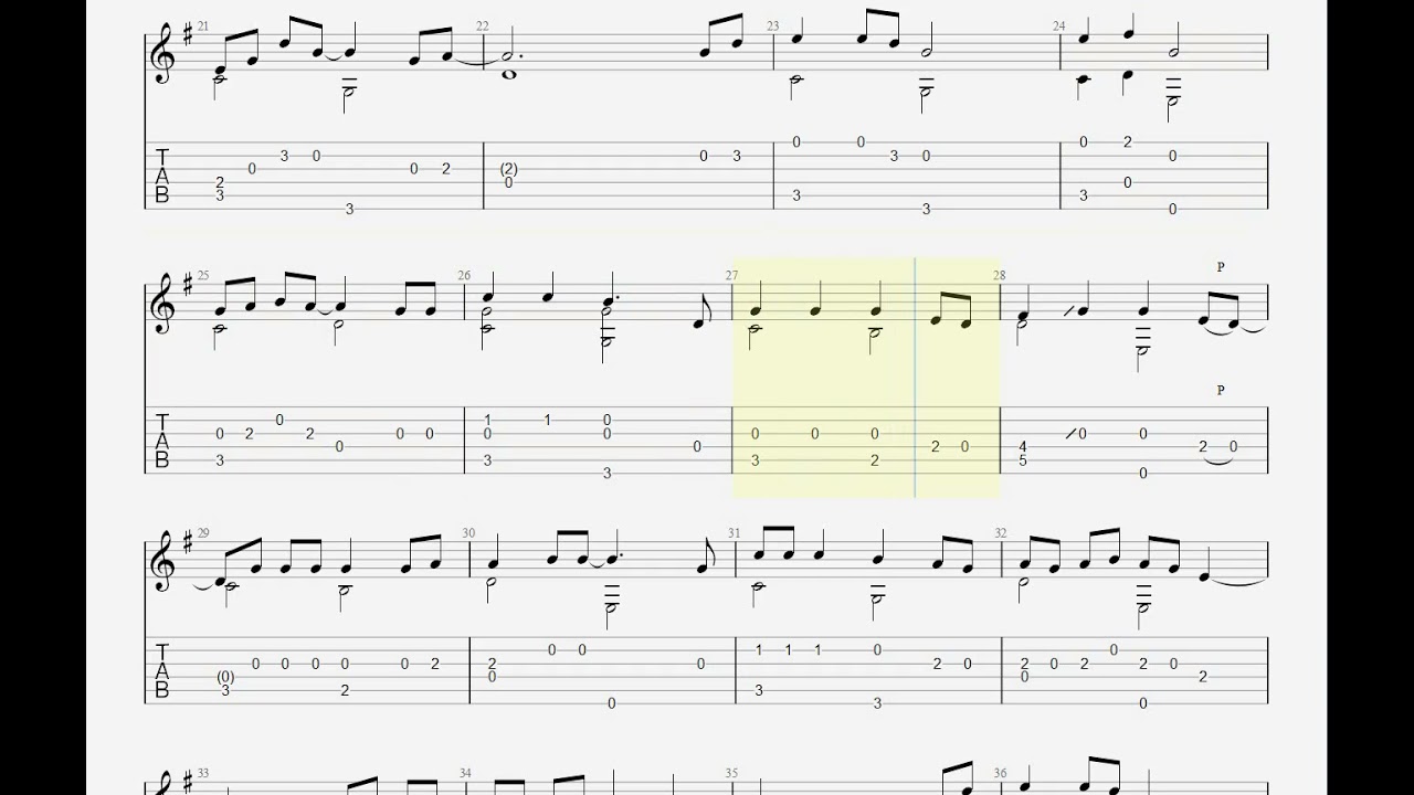 10000 Reasons (Bless The Lord) Easy Fingerstyle Tab - YouTube