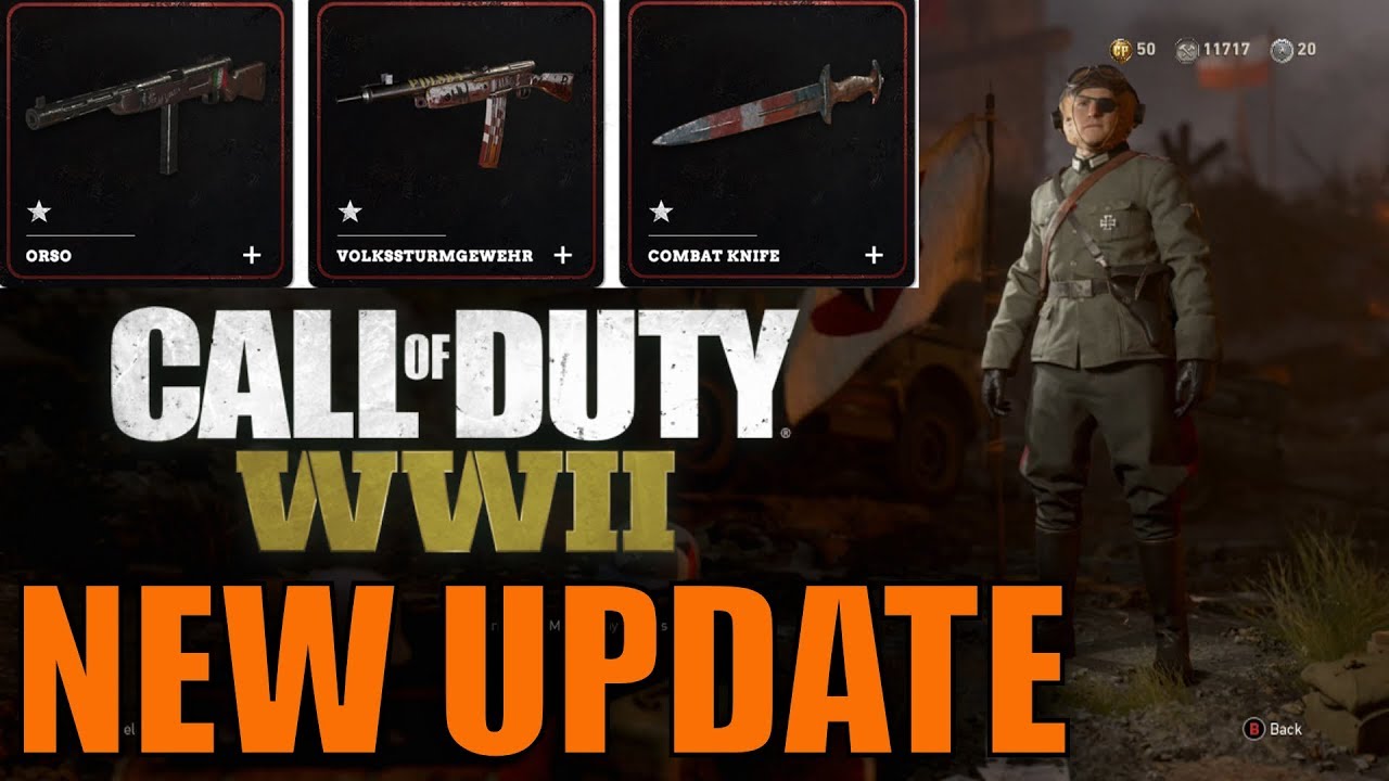 NEW CALL OF DUTY: WWII UPDATE!!! (Axis Soldier Customization ...