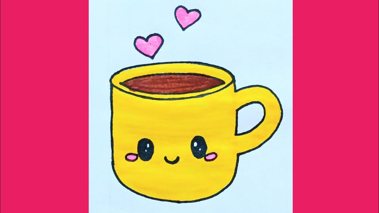 how to draw cute cup easy step by step l#cute @kidscreativecanvas-123 ...