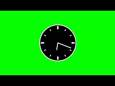 Clock Timer Animation Effect Green Screen HD Footage || chroma key ...