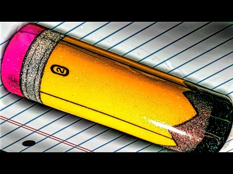 Easiest Glitter Pencil Tumbler EVER!! - YouTube