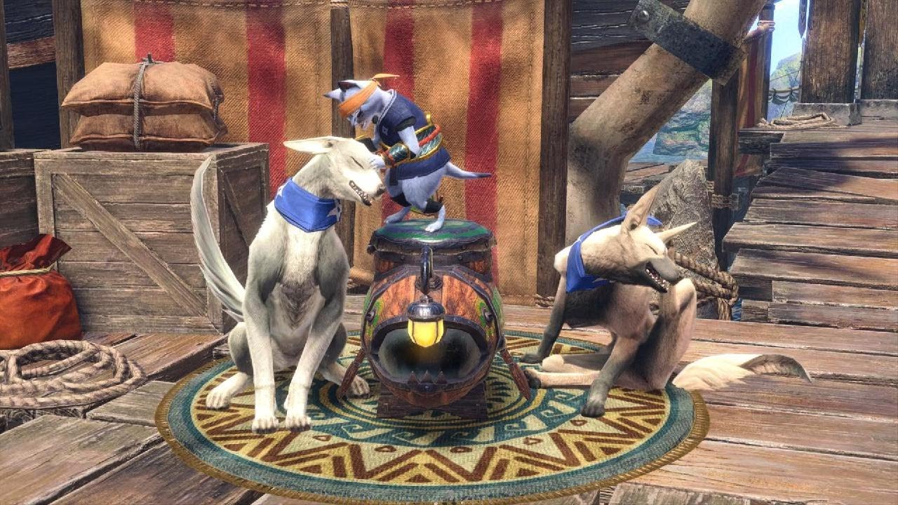 Nagi Giving Hayate and Raiden Scritches - Monster Hunter Rise - YouTube