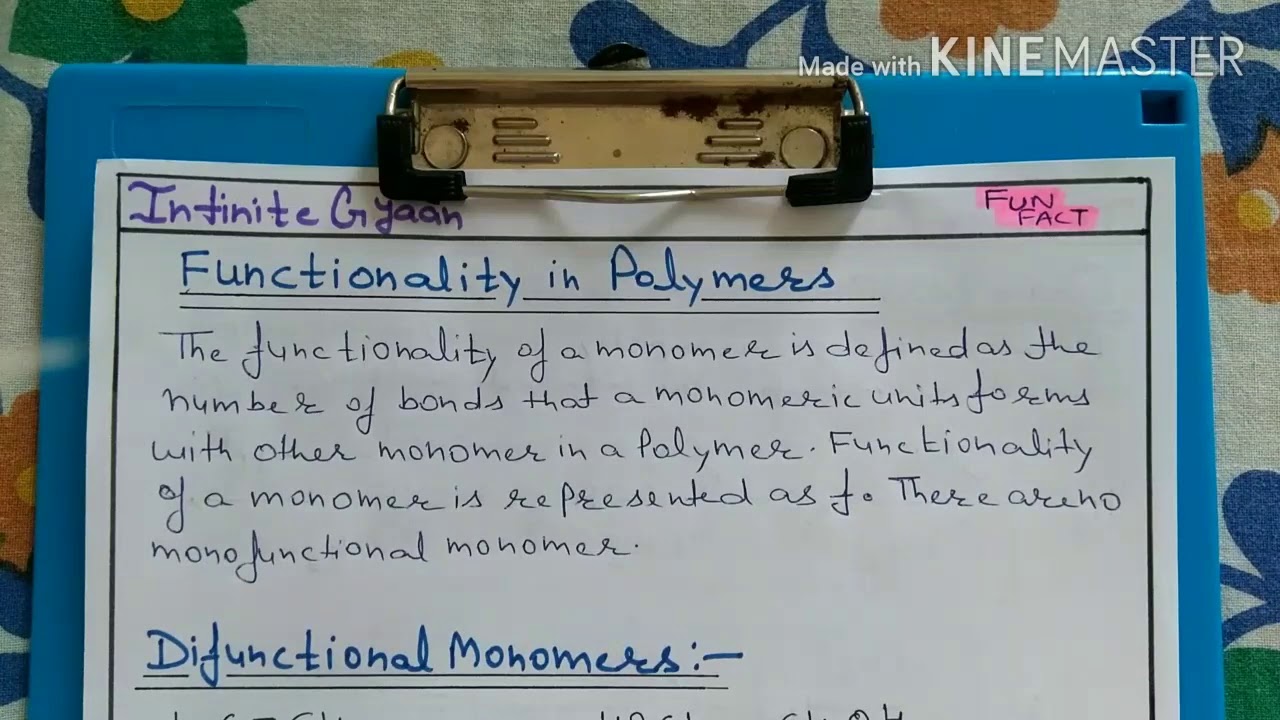 Functionality of Polymer / Polymer Chemistry - YouTube