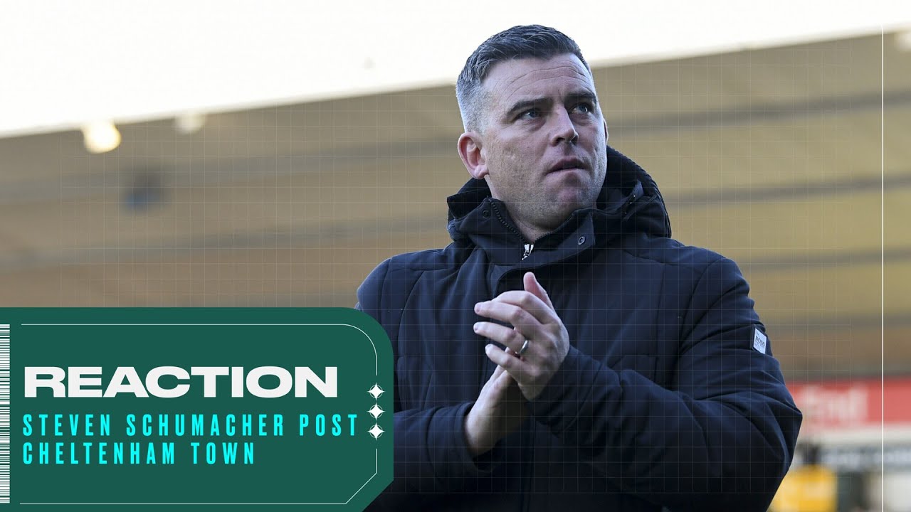 Reaction | Steven Schumacher Post Cheltenham Town - YouTube