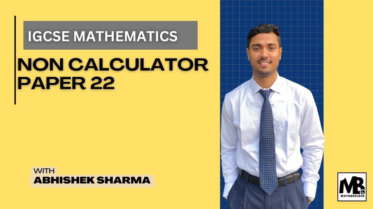 IGCSE Math Non Calculator - Paper 22 - YouTube
