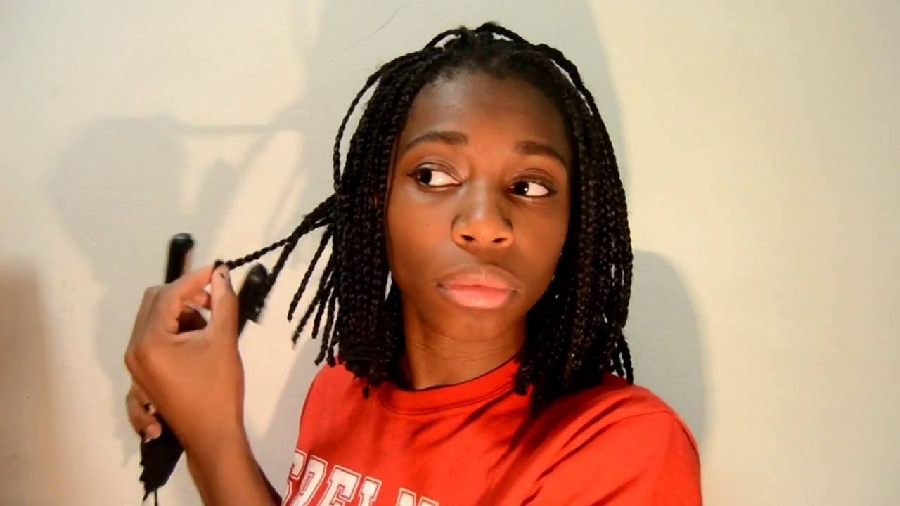 DON'T BURN YOUR FINGERS ANYMORE CUTTING BOX BRAIDS INTO A BOB MADE EASY ...