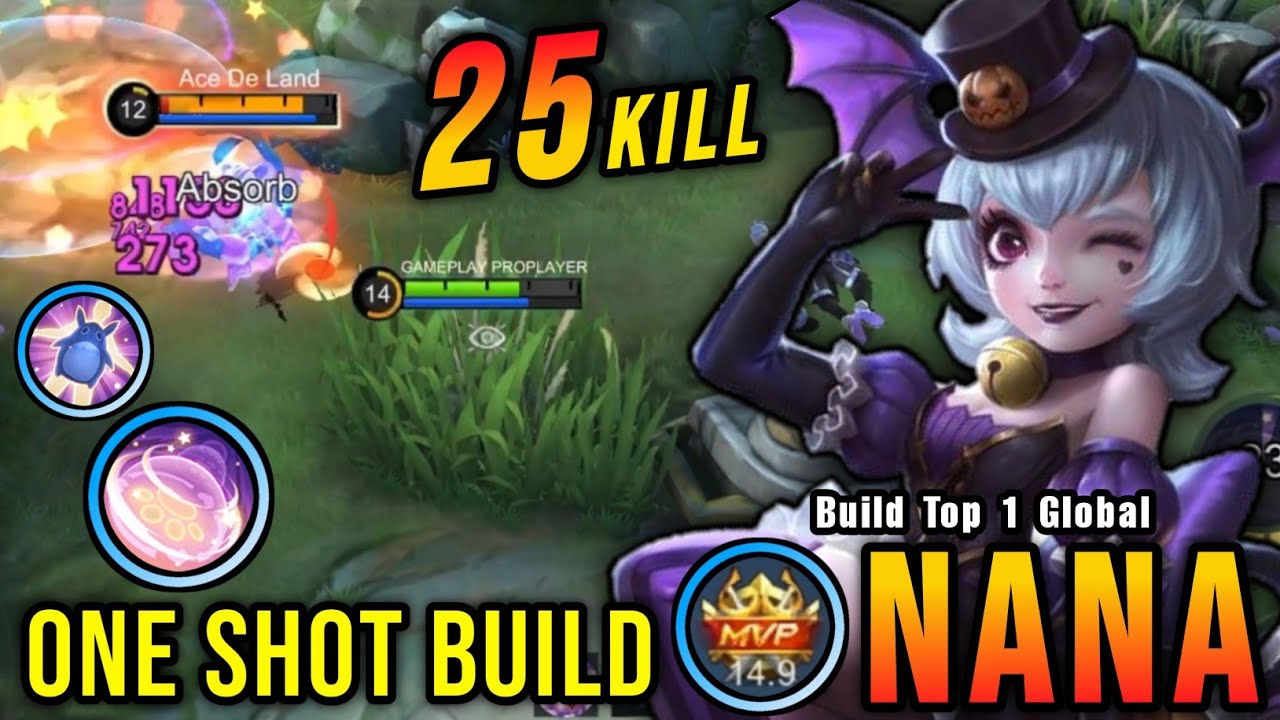 25 Kills!! 100% Brutal DMG Nana One Shot Build!! - Build Top 1 Global ...