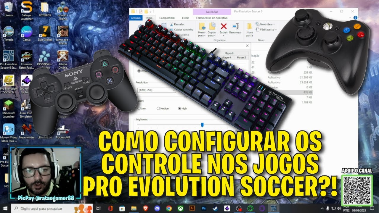 COMO CONFIGURAR OS CONTROLES EM TODOS OS PRO EVOLUTION SOCCER! - YouTube