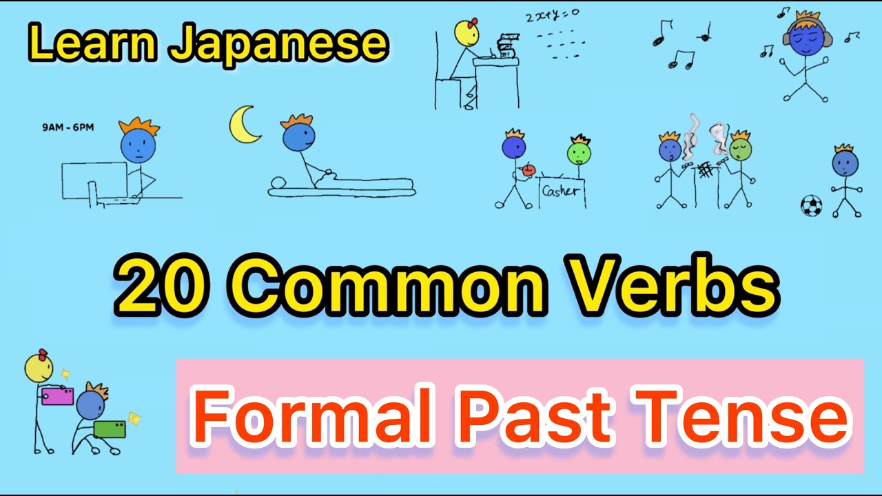 G34 learn Japanese 20 Common Verbs (Formal Past Tense) from Minna no ...