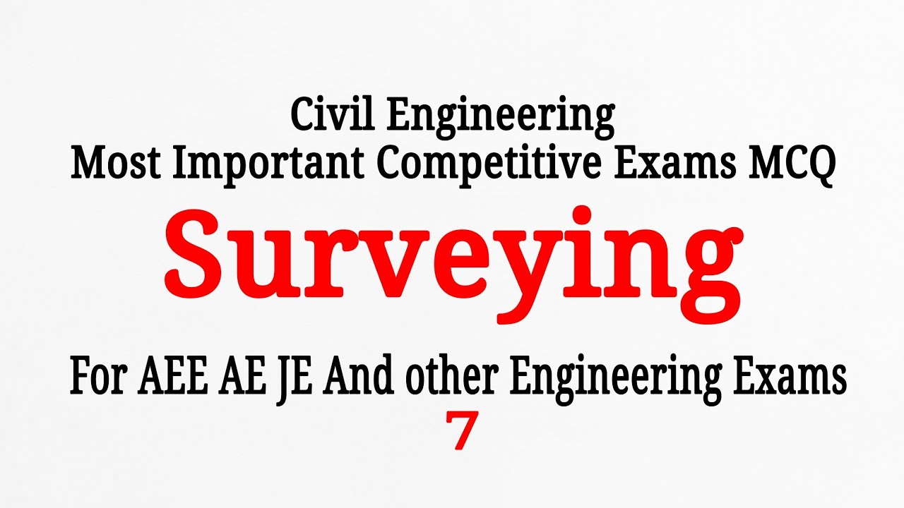 AEE | AE | JE | JE Civil Engineering | Surveying | SSC JE - YouTube