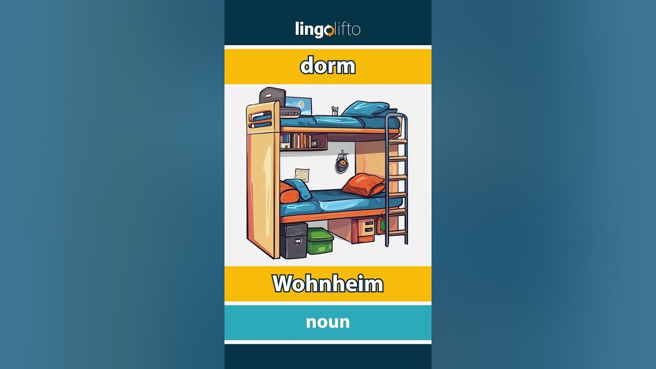 🇬🇧🇩🇪 dorm - Wohnheim : learn English : Lernen wir Englisch : vocabulary builder - YouTube