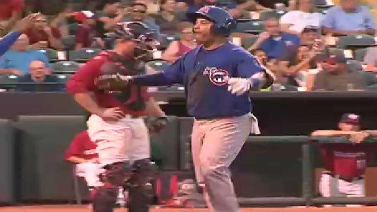 Manny Ramirez hits a home run for the I-Cubs - YouTube
