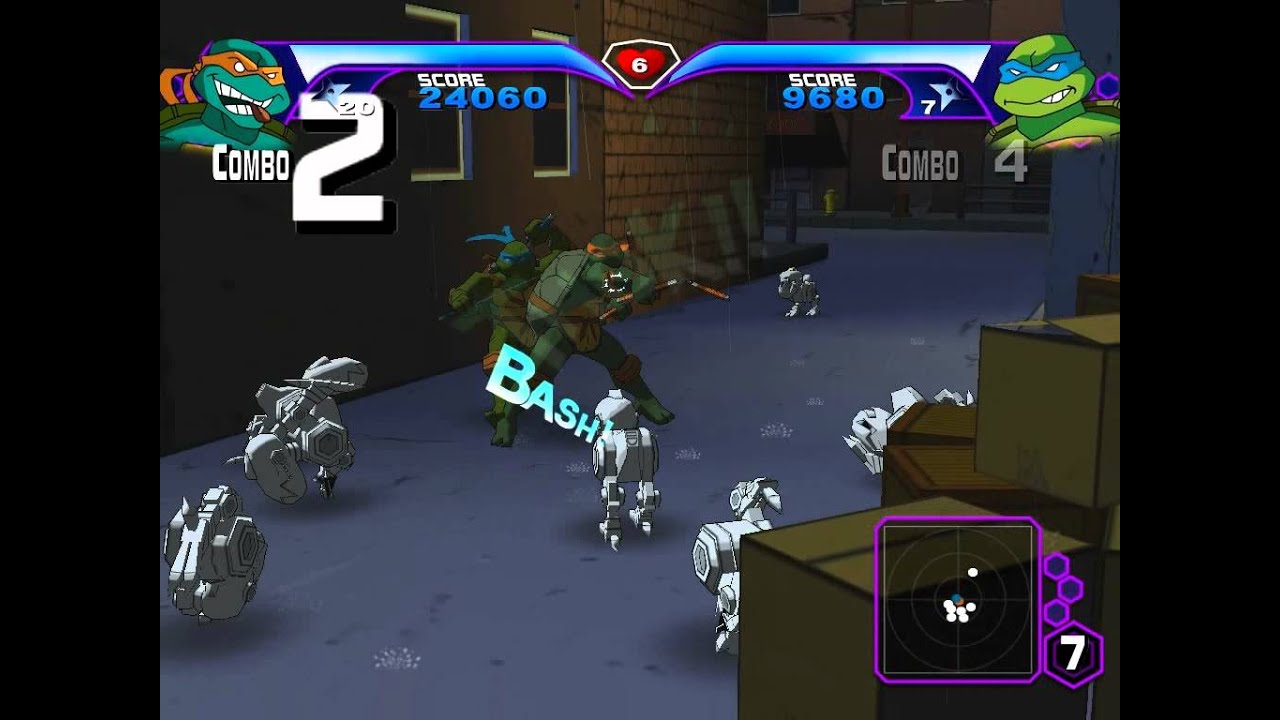 TMNT 2003 Walkthrough Stage 1 Things Change Area 2 Streets - YouTube