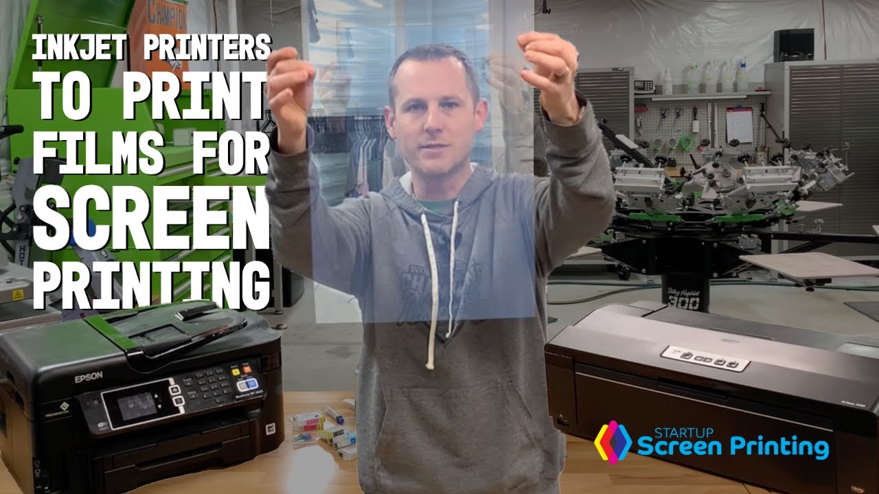 The inkjet printers I use to print films for screen printing - YouTube