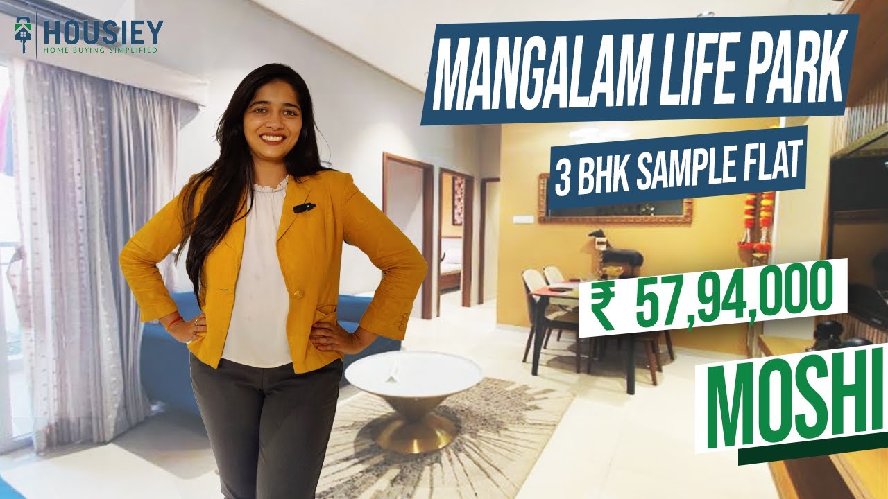 Mangalam Life Park Moshi | 3 BHK Sample Flat Tour | Mangalam Project Moshi - YouTube