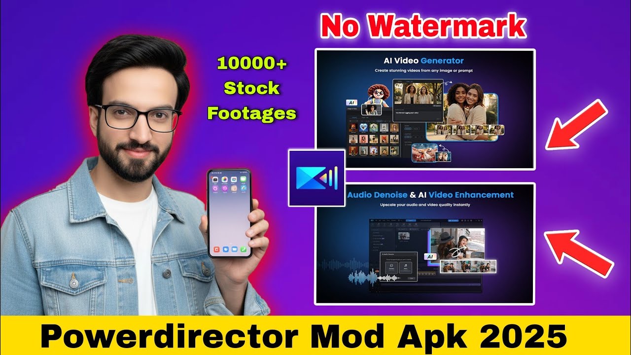 PowerDirector Mod Apk | Powerdirector without watermark | Stock Footage ...