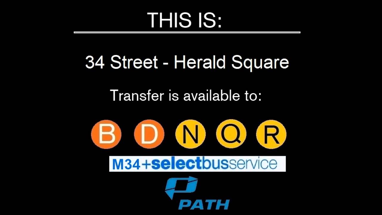 Updated (M) Train announcements in Manhattan - YouTube