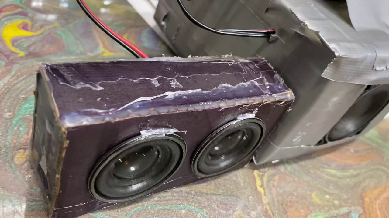 RC car subwoofers custom box - YouTube