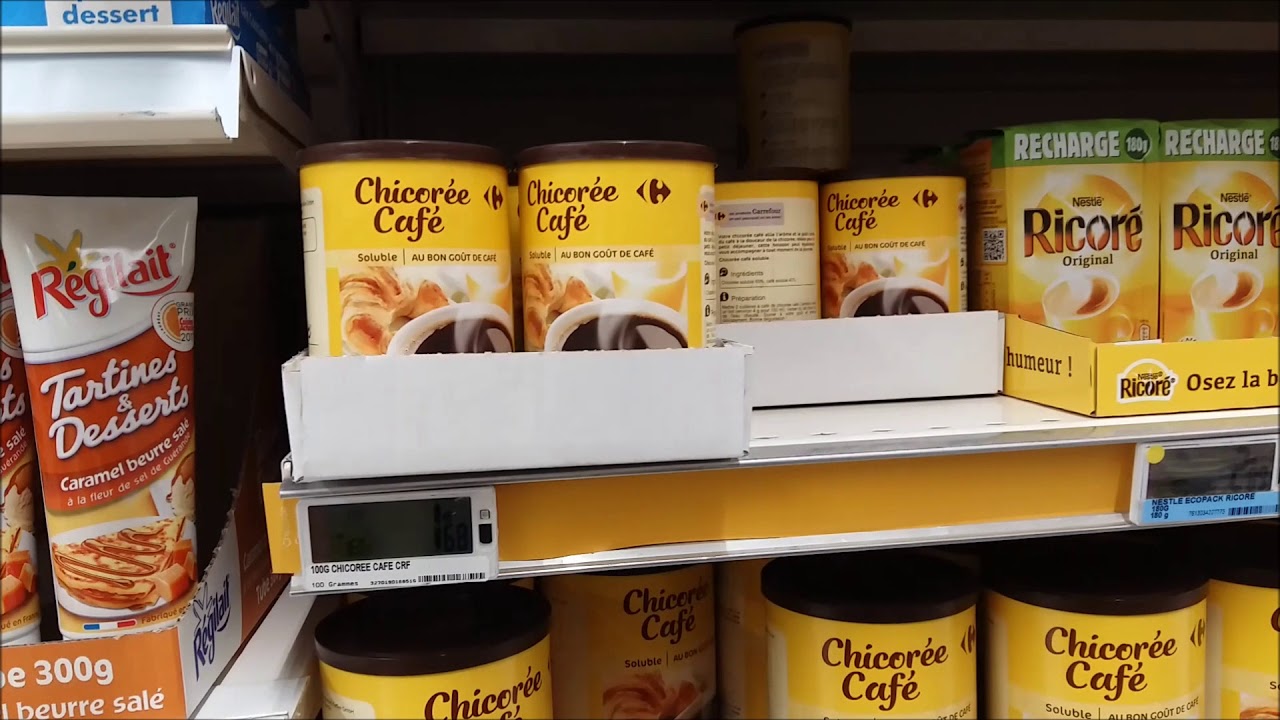 chicoree café carrefour rayon - YouTube