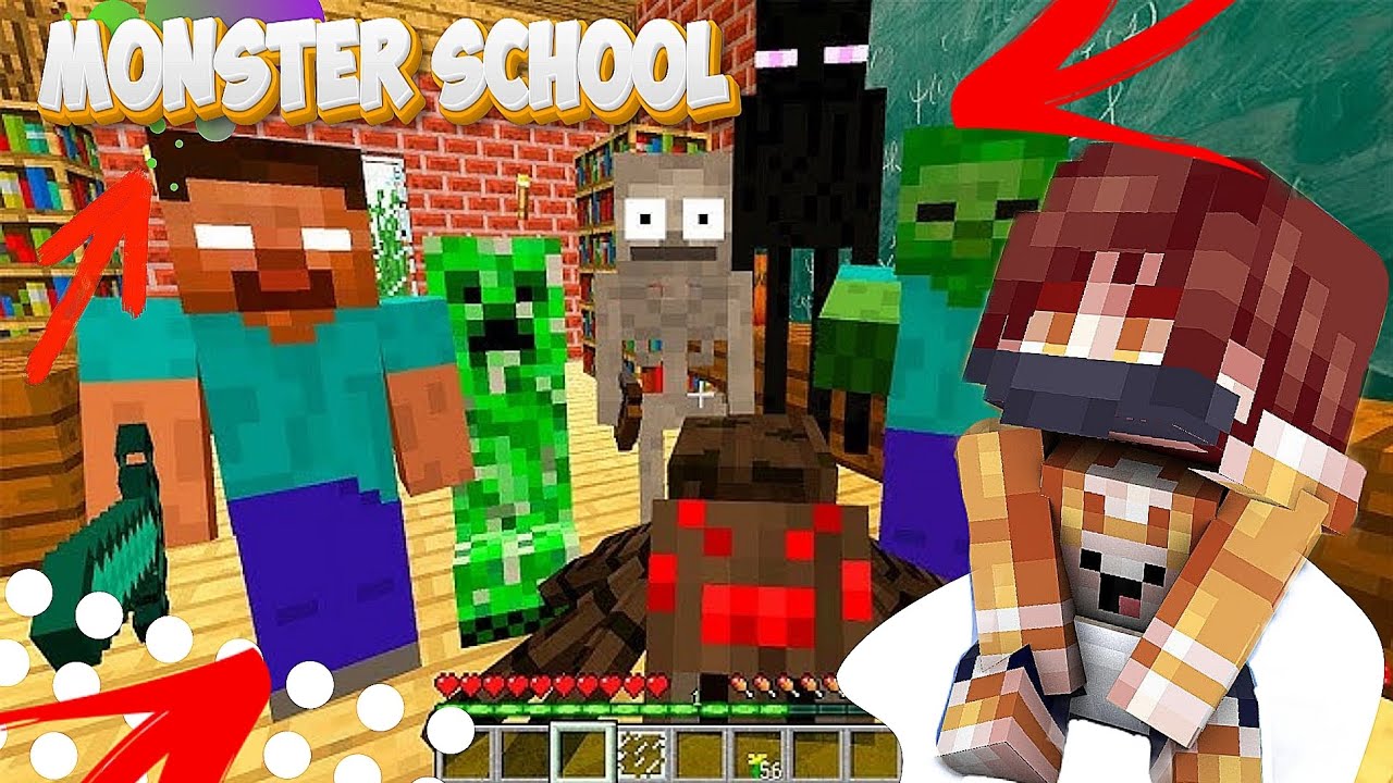 Monster School Minecraft 😱 | Шок!!!! Монстрлар мектебіне тап болдым ...