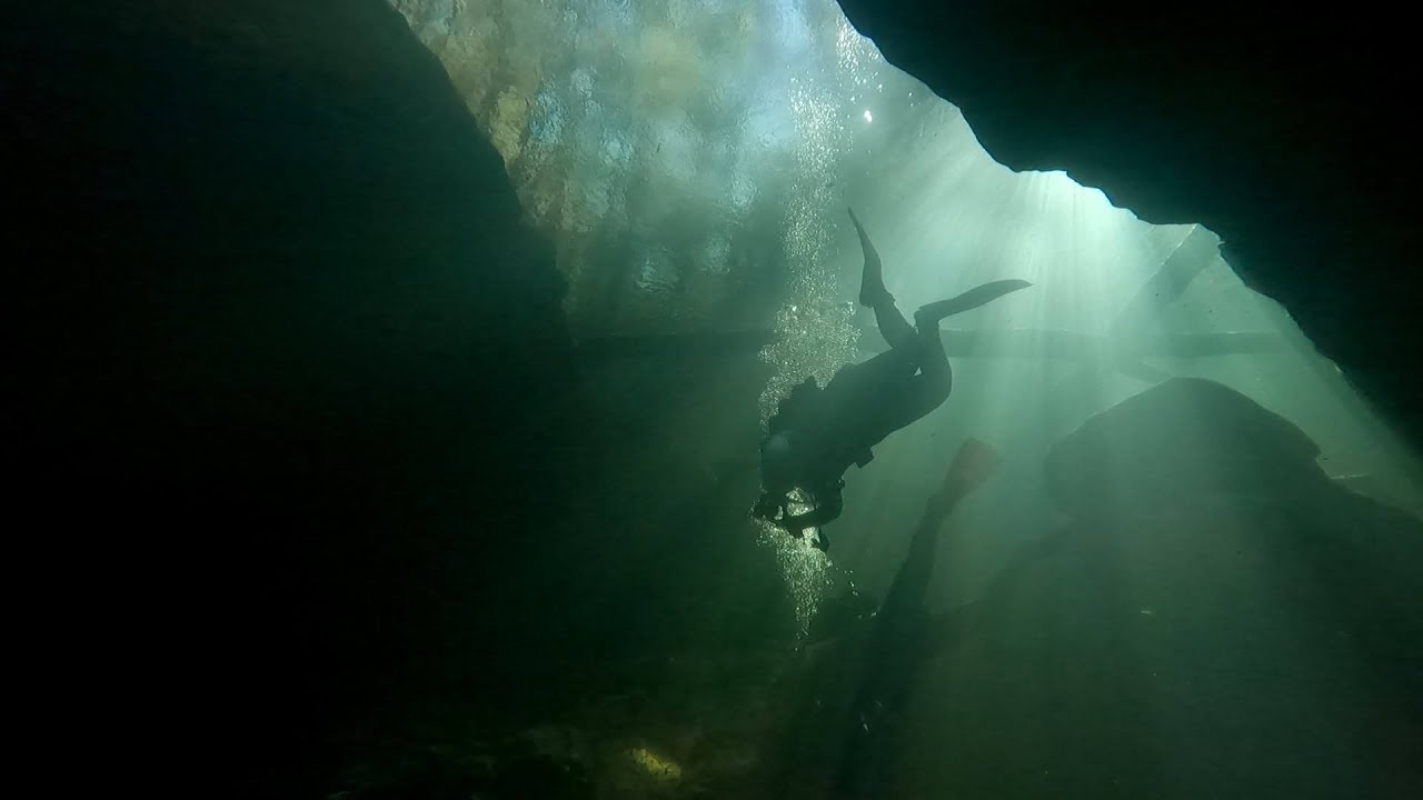 Scuba Diving - Buford Sink - Giant Cavern/Cave - YouTube