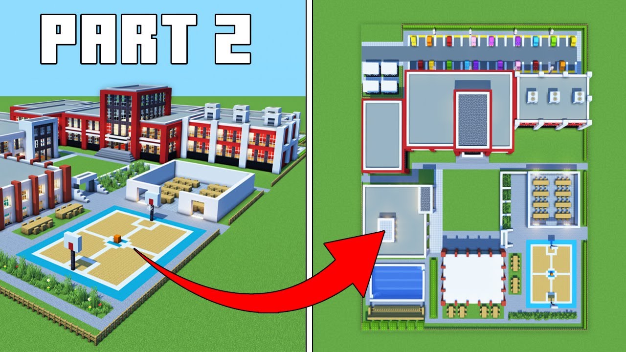 Minecraft Tutorial: How To Make A School | Part 2 - YouTube