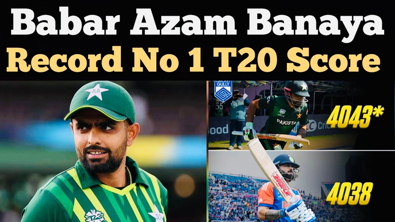 Pakvsusa Babar Azam Becomes The Leading Run Scorer In T20i History