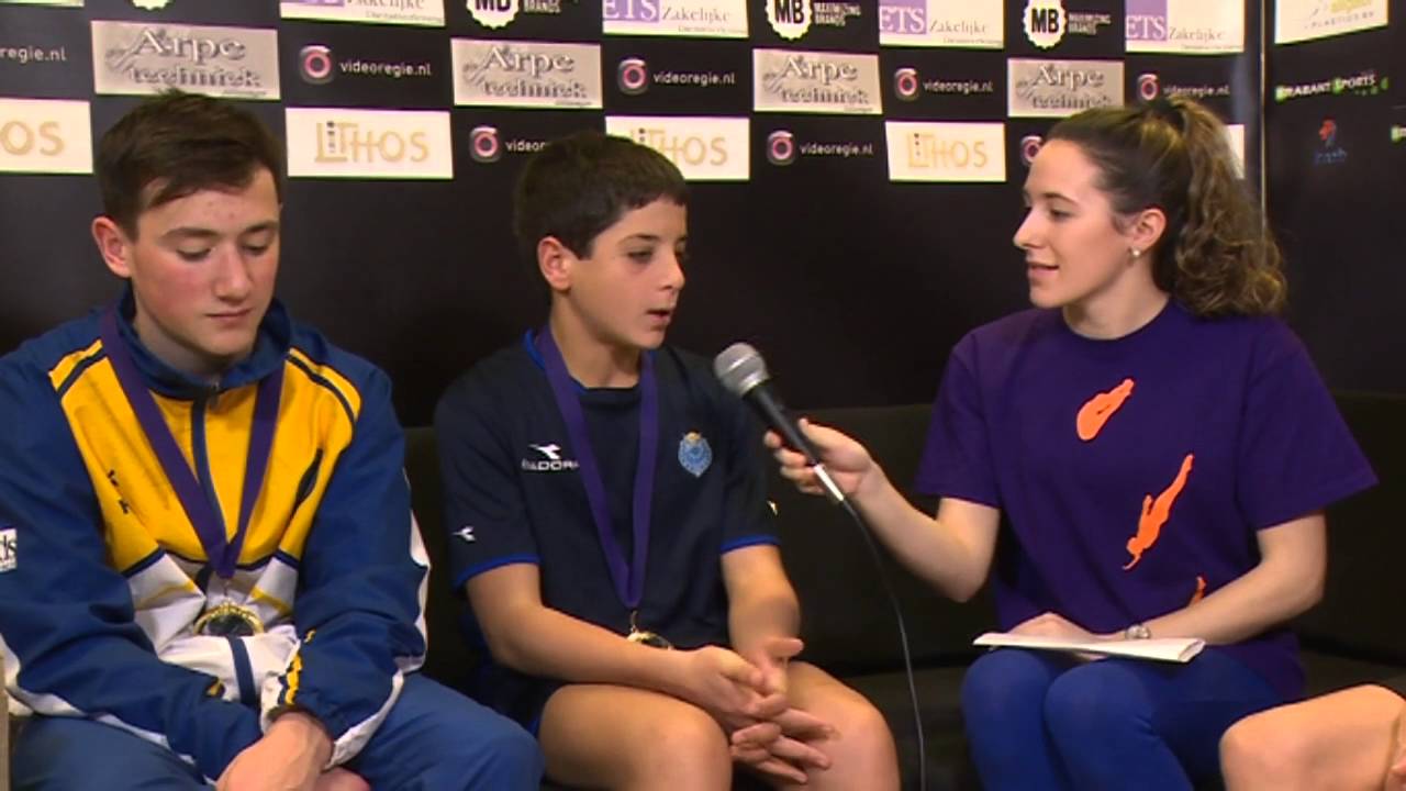 Interview Boys B 3m, Senet Diving Cup Eindhoven 2016 - YouTube