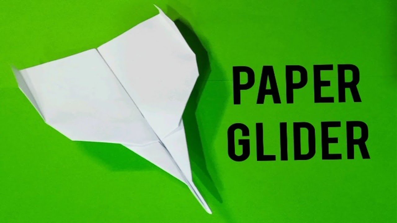 How to make Easy Paper Glider Airplane / Origami Easy Glider Airplane ...