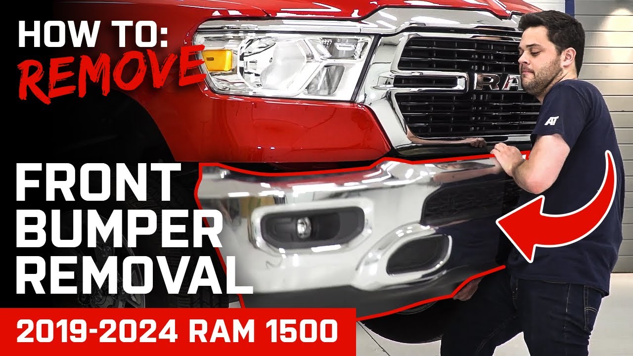 How to Remove Stock Front Bumper | 2019+ RAM 1500 - YouTube