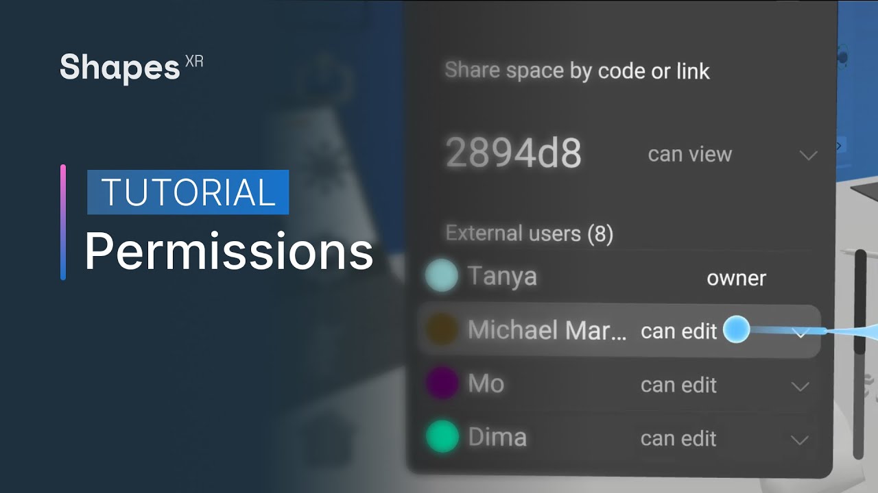 Permissions in ShapesXR - YouTube