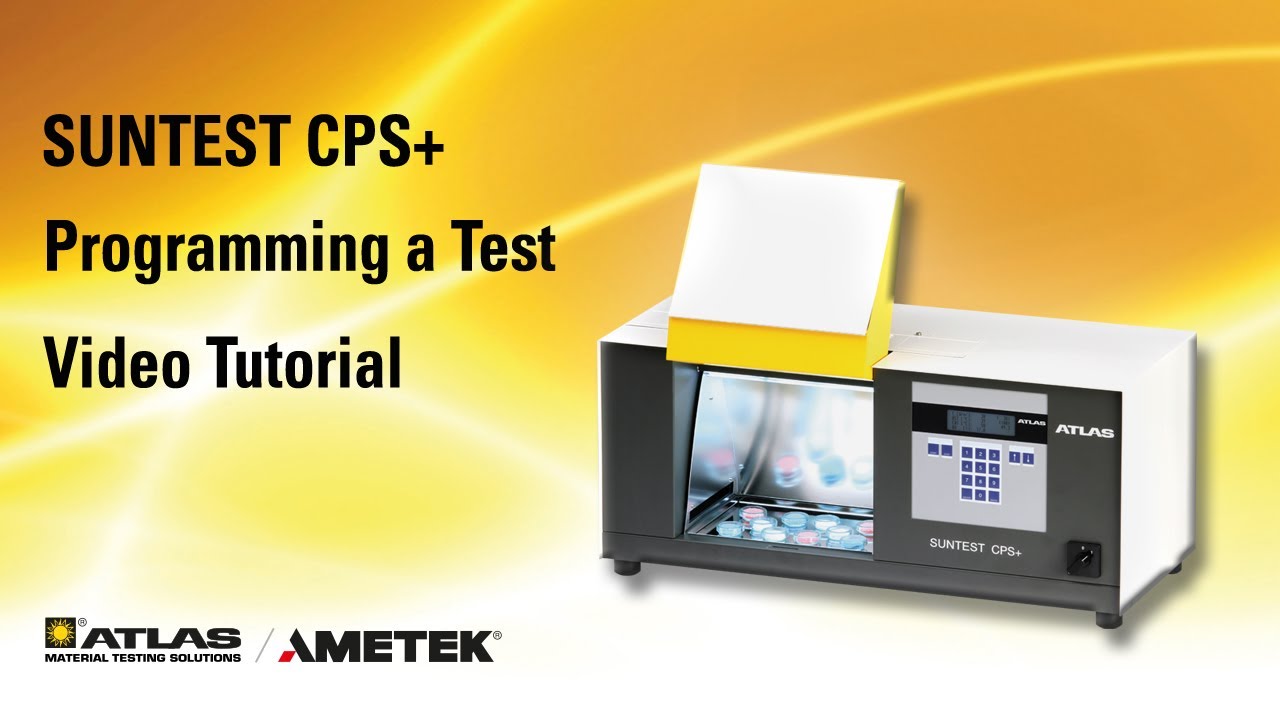 Video Tutorial: SUNTEST CPS+ - Programming a Test - YouTube