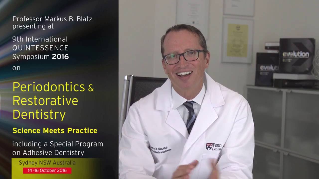 Professor Markus Blatz previewing International Quintessence Symposium ...