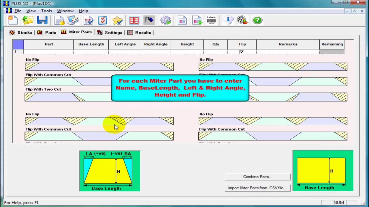 PLUS 1D Miter Input - YouTube