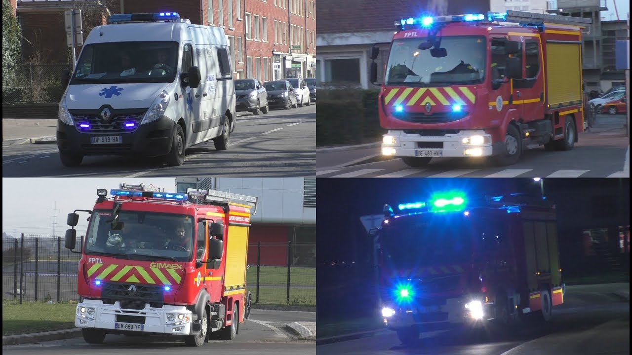 Compilation de véhicule d'urgences Sapeurs-Pompiers (FPTL & FPTGP Pompe ...