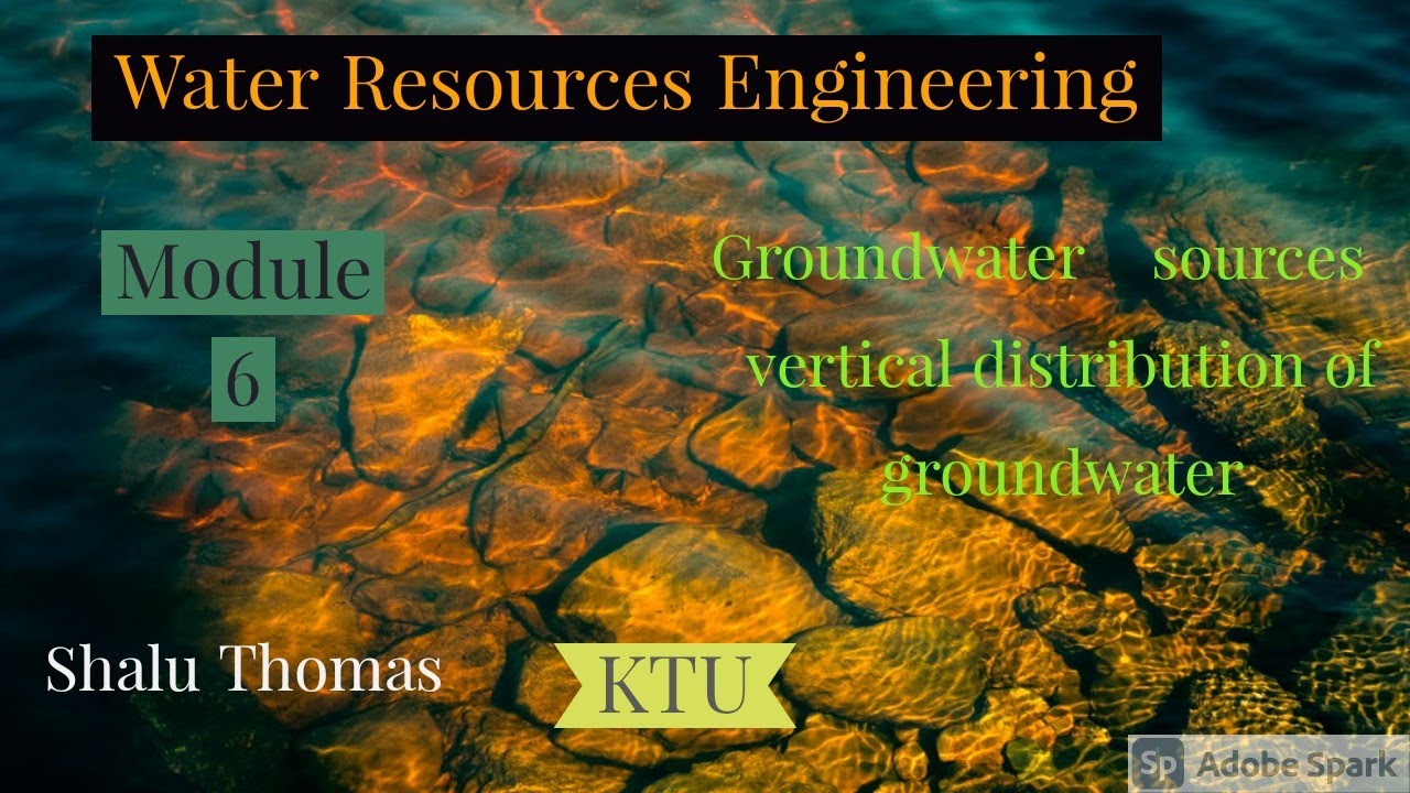 WRE - MOD 6 - Groundwater - sources - vertical distribution of ...