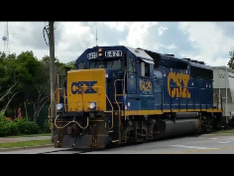 [CSX]6429 GP40-2 Ex-CSXT-Ex-B&O Leads F736-05 With Alot of EMD 645E3 in Fayetteville NC Headed ...